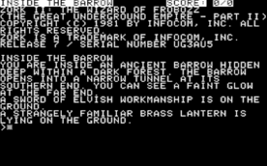 Zork II The Wizard of Frobozz | play online