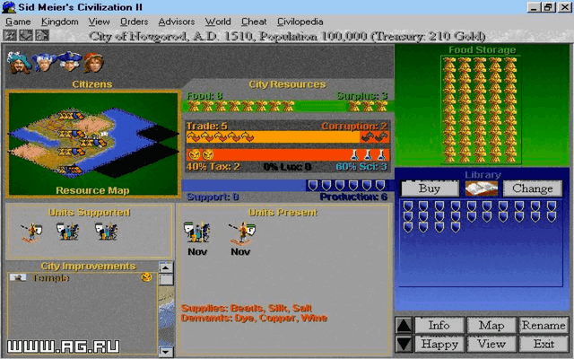 Sid Meier's Civilization 2: Conflicts in Civilization | play online